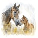 10 Mother Horse and Foal Clipart, Digital Download, Printable ...
