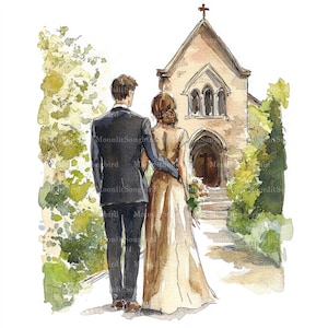 10 Christian Couple and Church Clipart, Digital Download, JPG ...