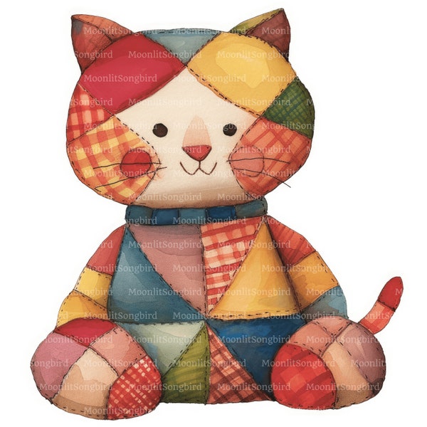 Patchwork Cats - Etsy