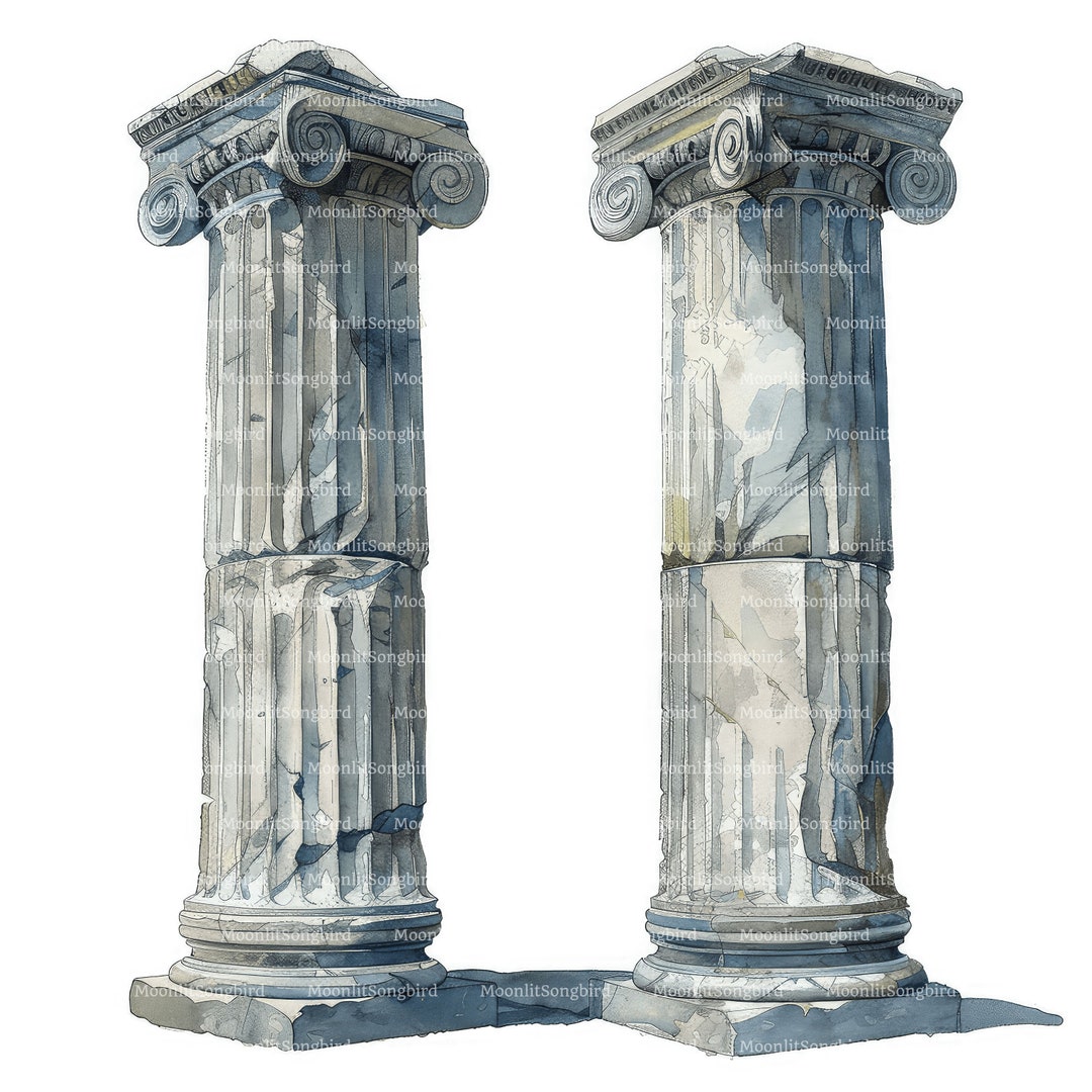 14 Ancient Greek Pillars Clipart, Digital Download, Printable ...