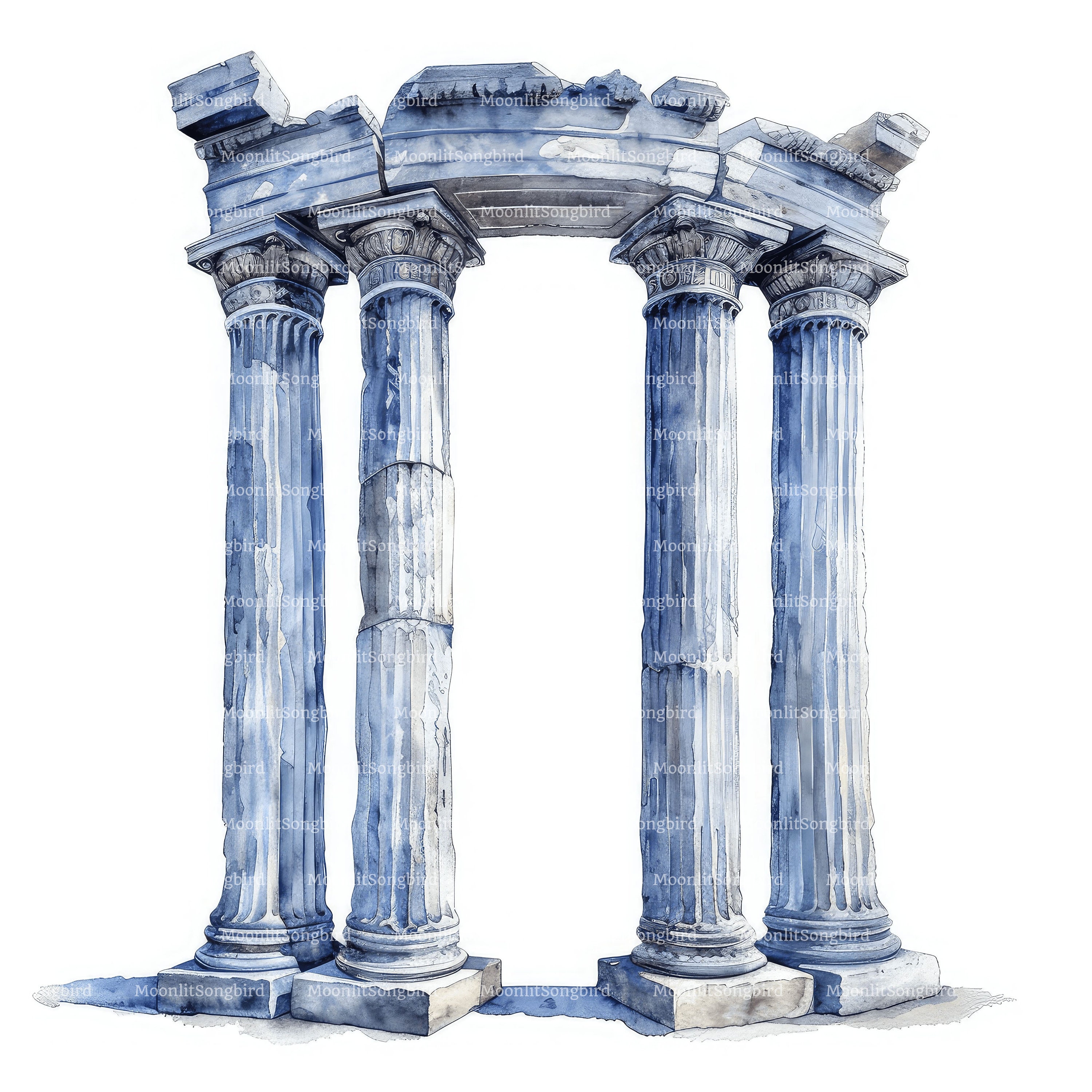 10 Ancient Greek Columns Clipart, Digital Download, Printable ...