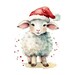 10 Christmas Sheep Clipart, Digital Download, Printable Watercolor ...