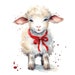 10 Christmas Sheep Clipart, Digital Download, Printable Watercolor ...
