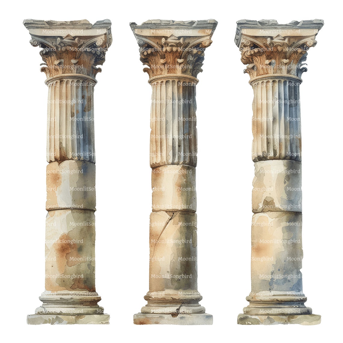 10 Ancient Greek Columns Clipart, Digital Download, Printable ...
