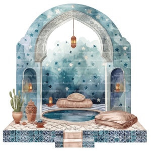 14 Hammam Clipart, Digital Download, Printable Watercolor Clipart ...