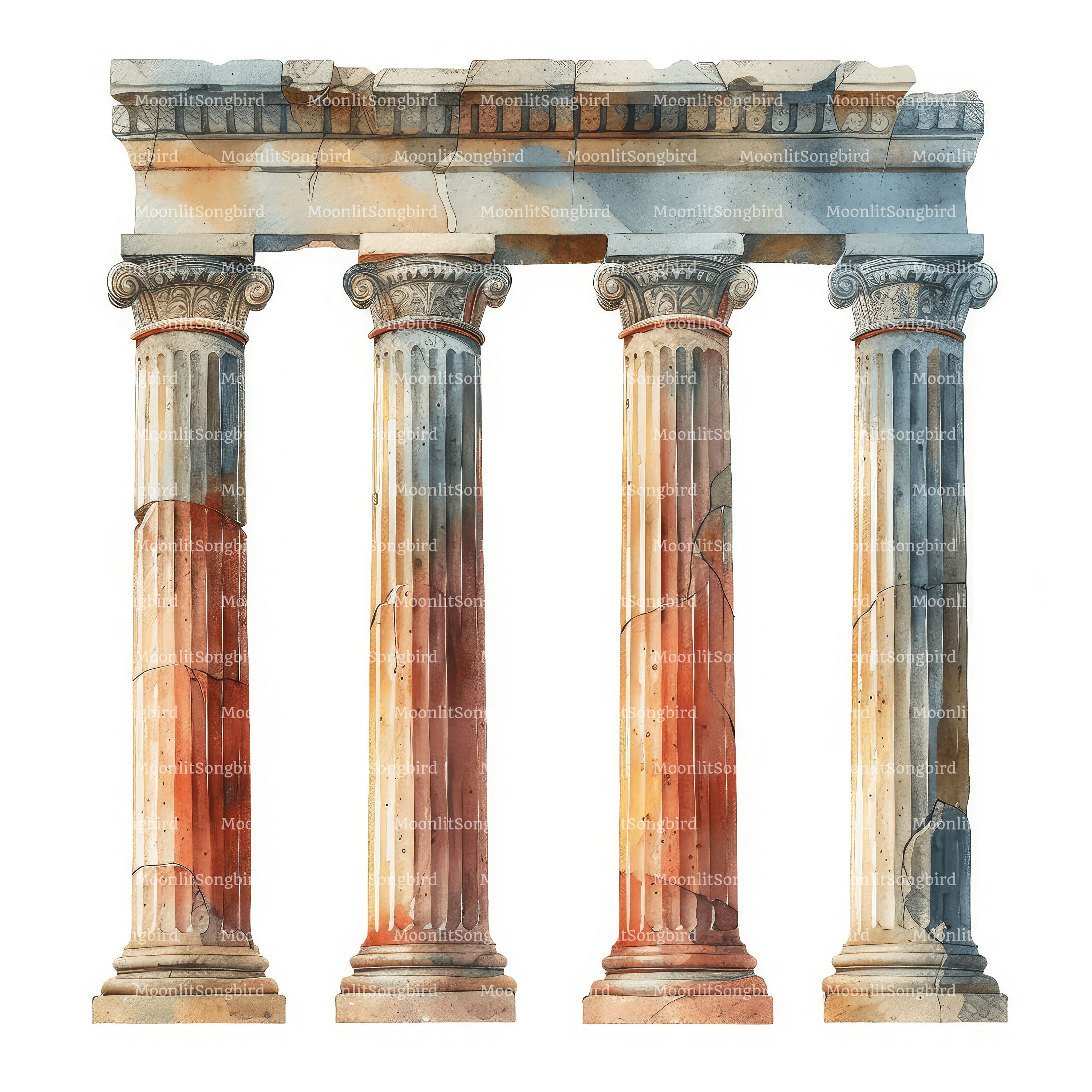 10 Ancient Greek Columns Clipart, Digital Download, Printable ...