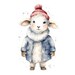 10 Christmas Sheep Clipart, Digital Download, Printable Watercolor ...