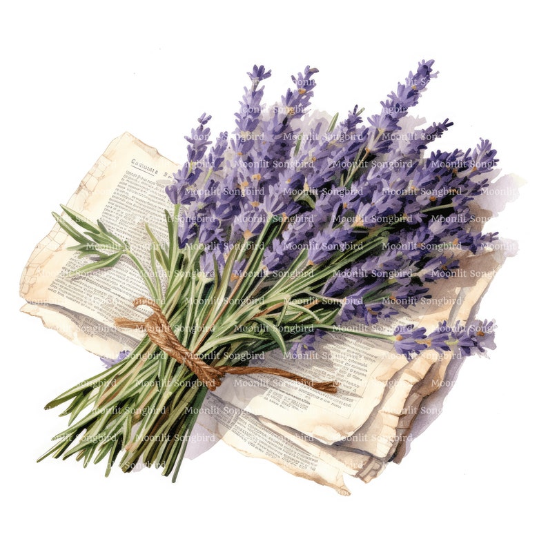14 Dried Lavender Bundles Clipart, Digital Download, Printable ...