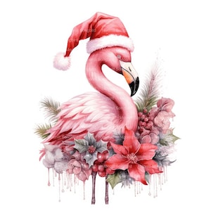 Christmas Flamingo - Etsy