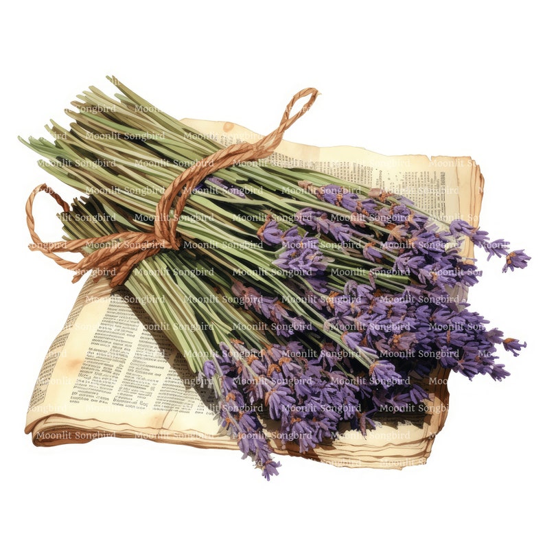 14 Dried Lavender Bundles Clipart, Digital Download, Printable ...