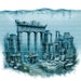 11 Atlantis Underwater City Clipart, Digital Download, Printable ...