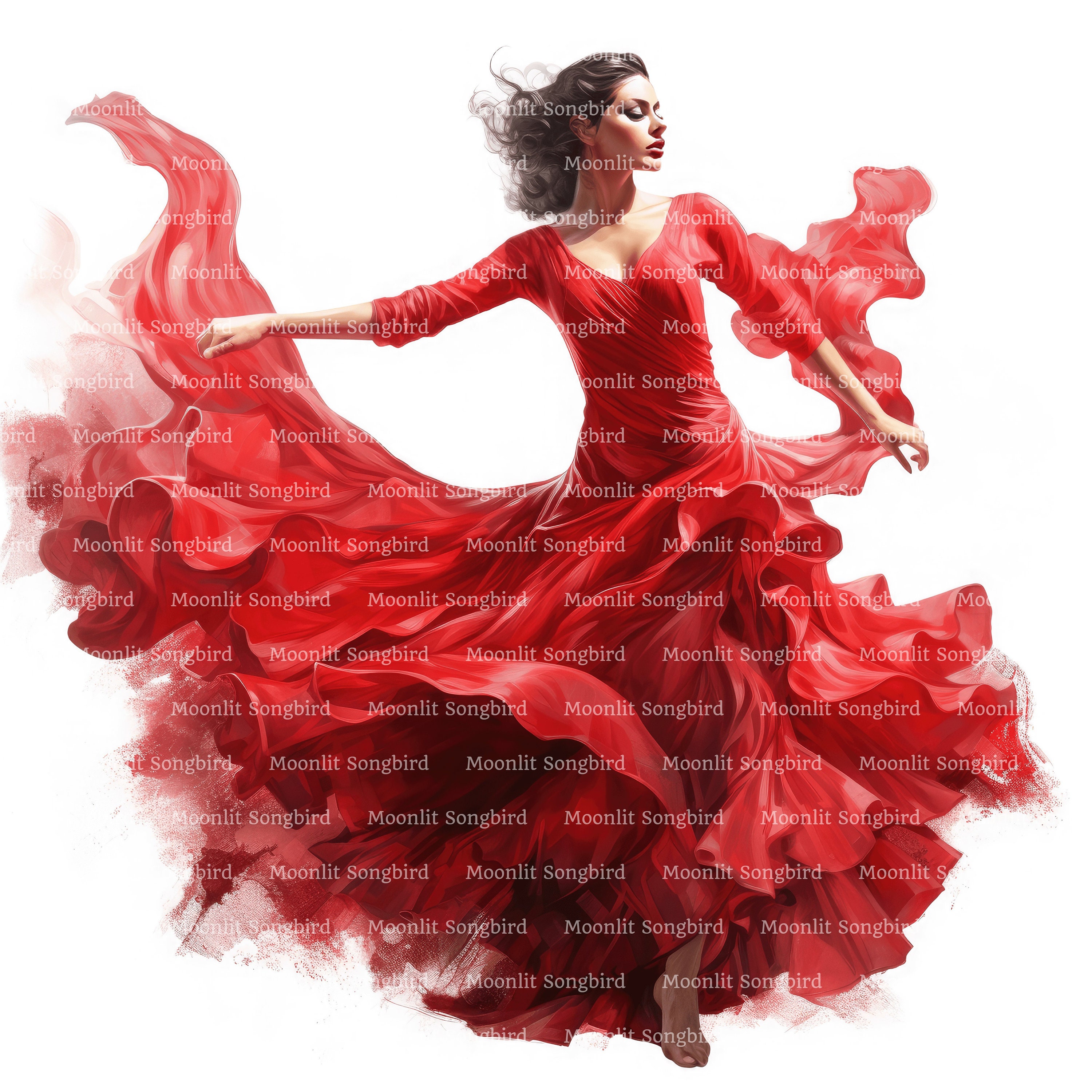 14 Spanish Flamenco Dancer Clipart, Digital Download, Printable ...