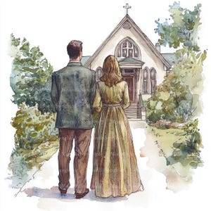 10 Christian Couple and Church Clipart, Digital Download, JPG ...
