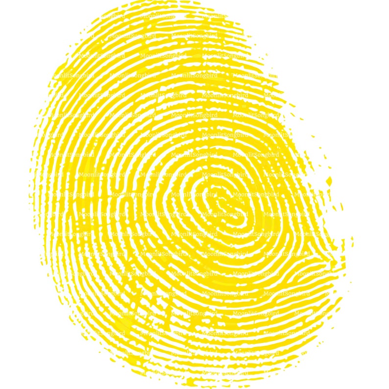 9 Color Fingerprint Clipart, Digital Download, Printable Watercolor ...
