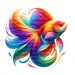 Rainbow Goldfish Watercolor Clipart, Printable Fish Art (digital ...