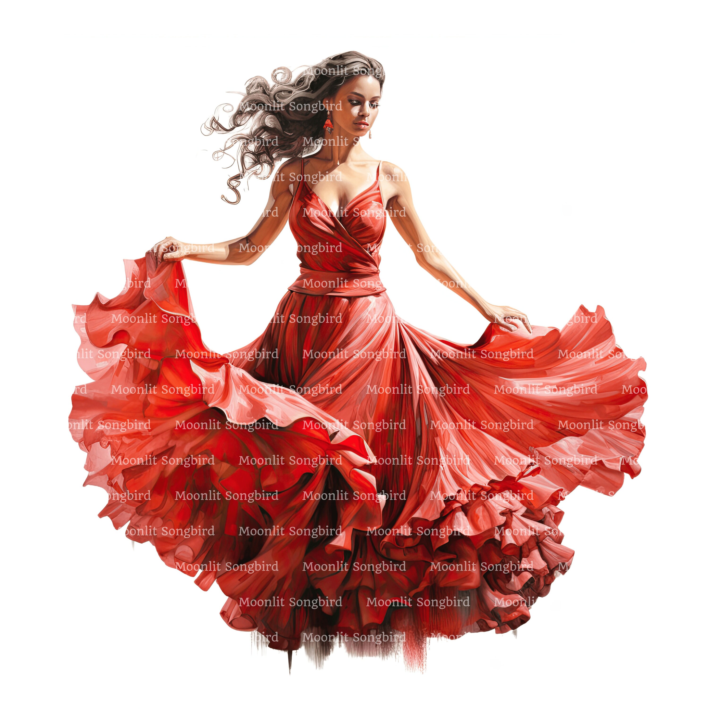 14 Spanish Flamenco Dancer Clipart, Digital Download, Printable ...