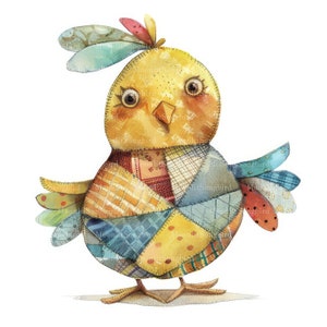 10 Patchwork Chick Clipart (images Only!) Digital Download, Printable ...