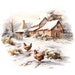 10 Farm in Winter Clipart, Digital Download, Printable Watercolor ...