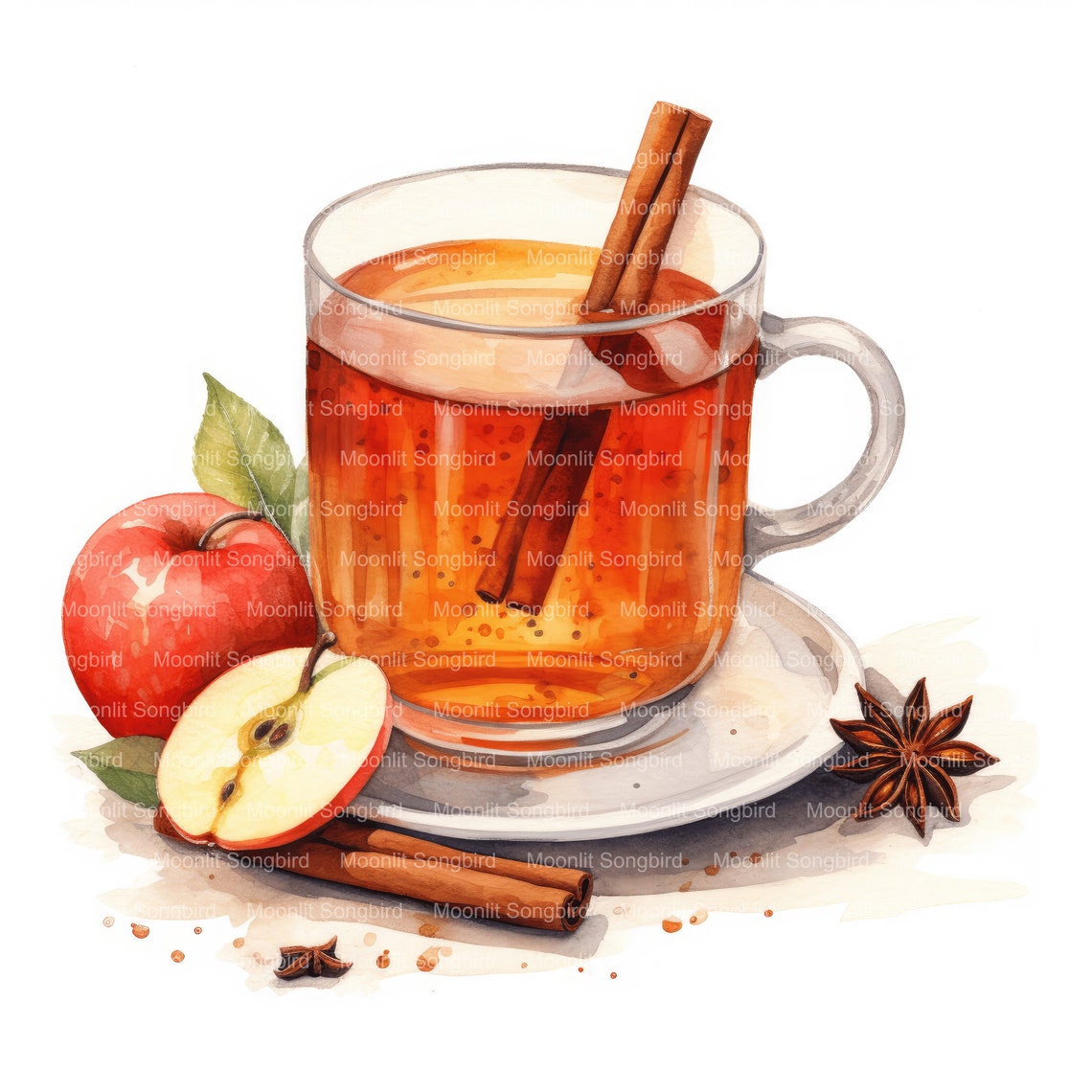 14 Hot Apple Cider Clipart, Digital Download, Printable Watercolor ...