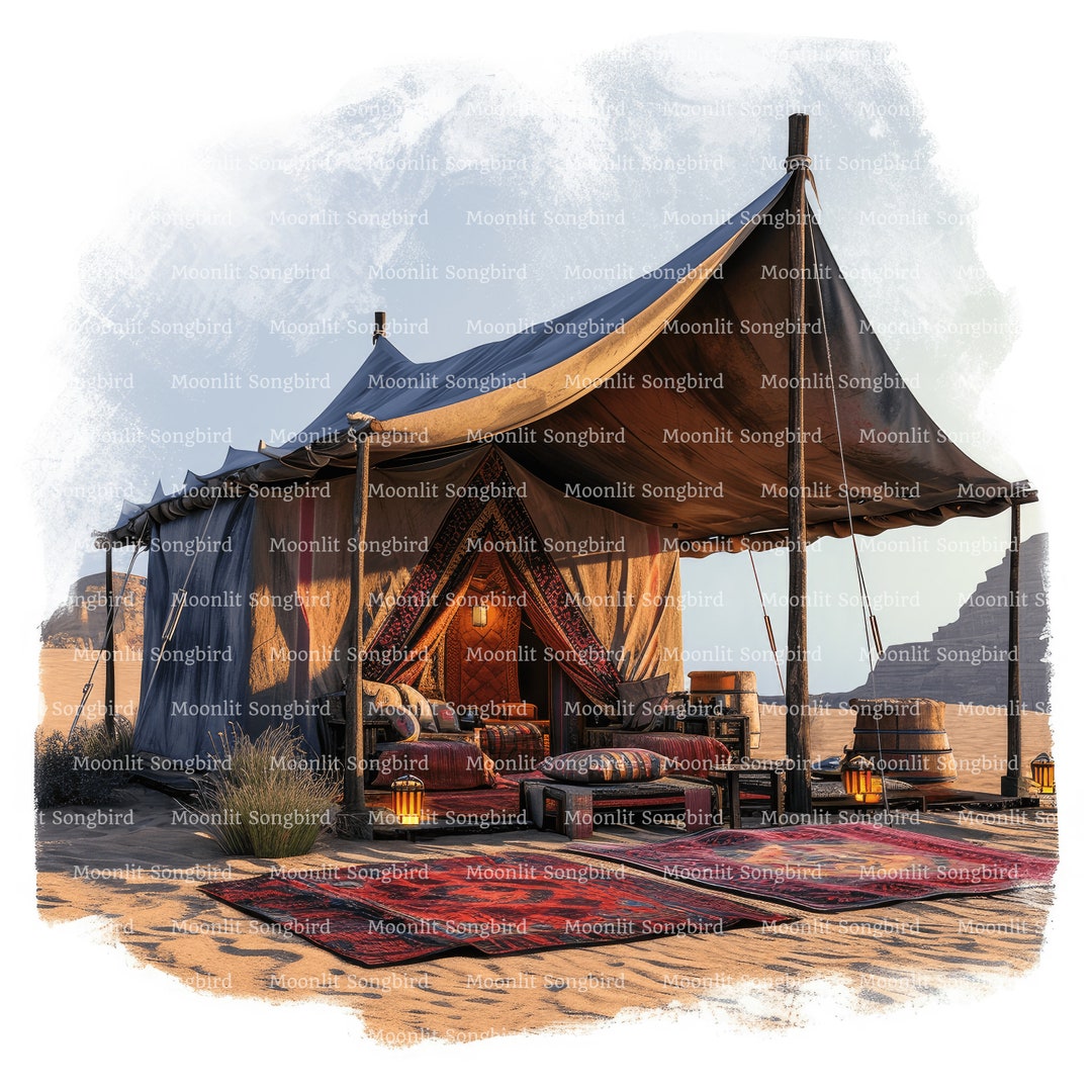 12 Bedouin Tents Clipart, Digital Download, Printable Watercolor ...