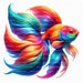 Rainbow Goldfish Watercolor Clipart, Printable Fish Art (digital ...