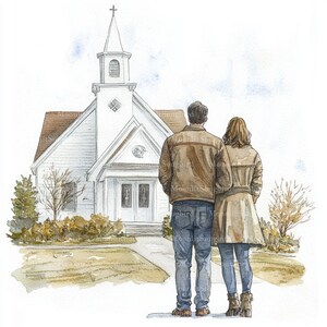 10 Christian Couple and Church Clipart, Digital Download, JPG ...