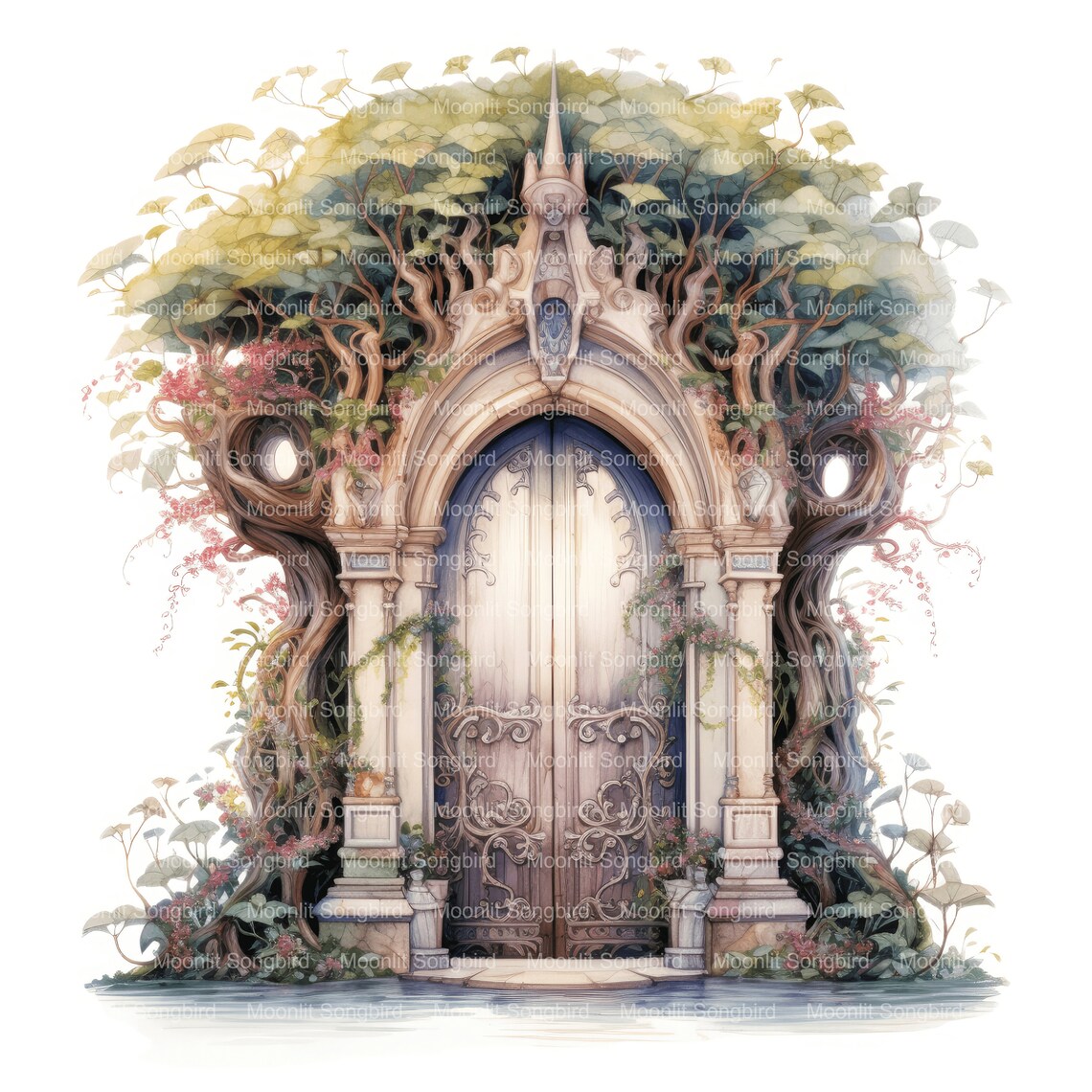 11 Magical Fairy Doors Clipart, Digital Download, Printable Watercolor ...