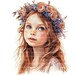 14 Girl With Flower Crown Clipart, Digital Download, Printable ...