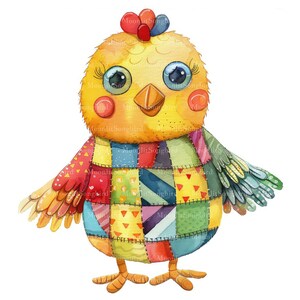 10 Patchwork Chick Clipart (images Only!) Digital Download, Printable ...