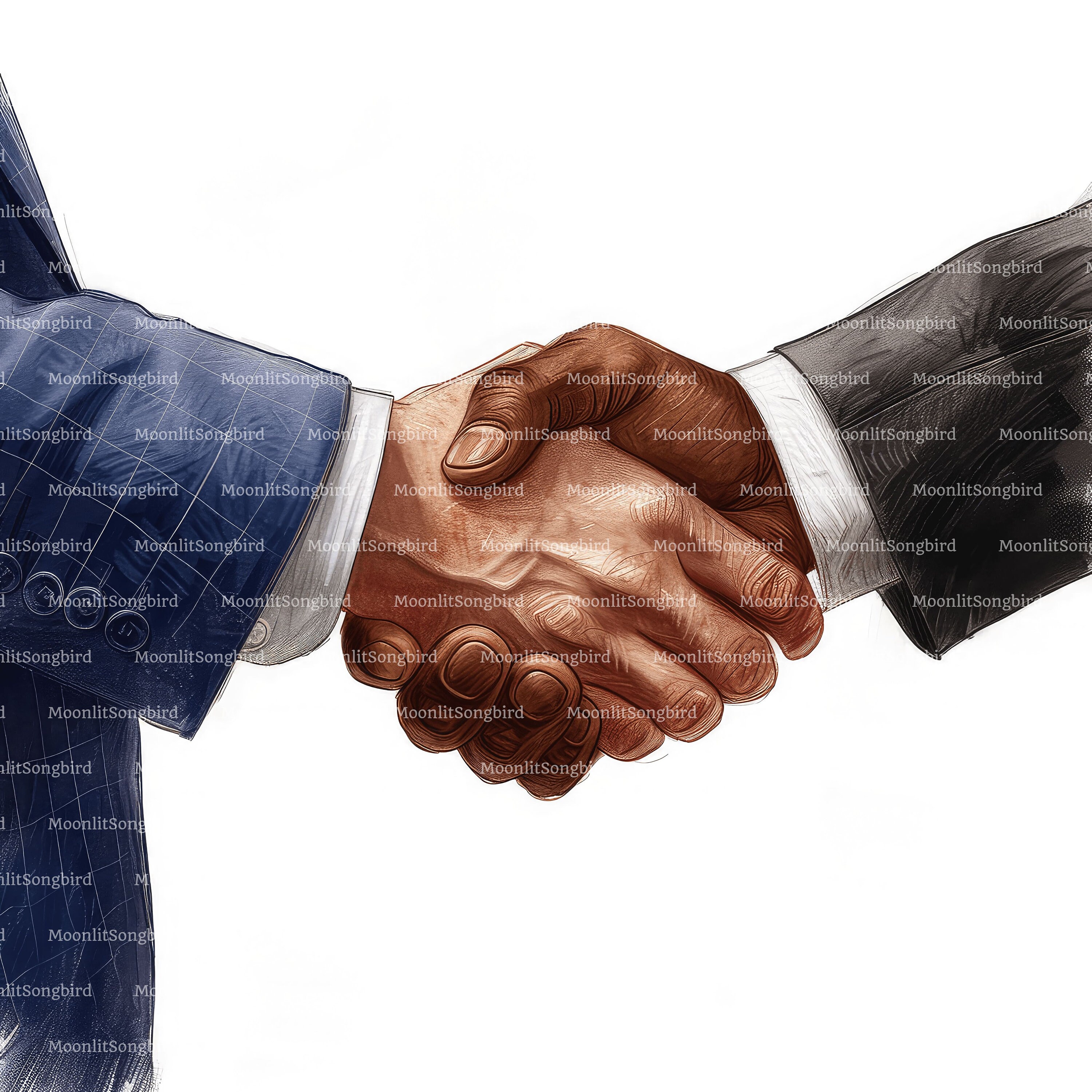 14 Business Handshake Clipart, Digital Download, Printable Watercolor ...