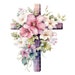 22 Cross With Spring Flowers Clipart, Digital Download, Printable ...