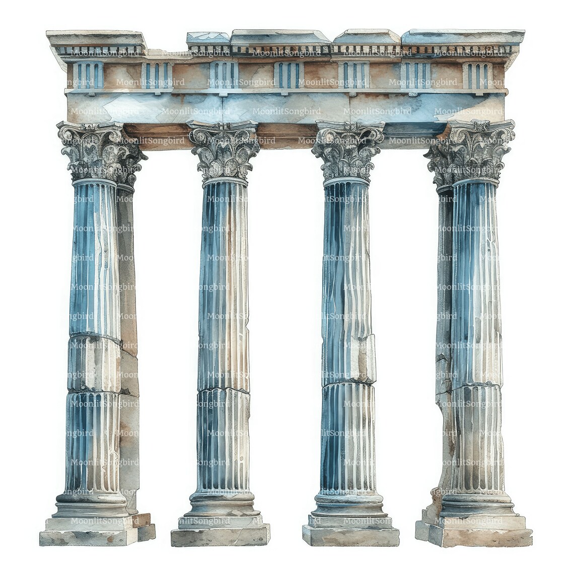 10 Ancient Greek Columns Clipart, Digital Download, Printable ...