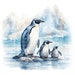 10 Penguin Family in Winter Clipart, Digital Download, Printable ...
