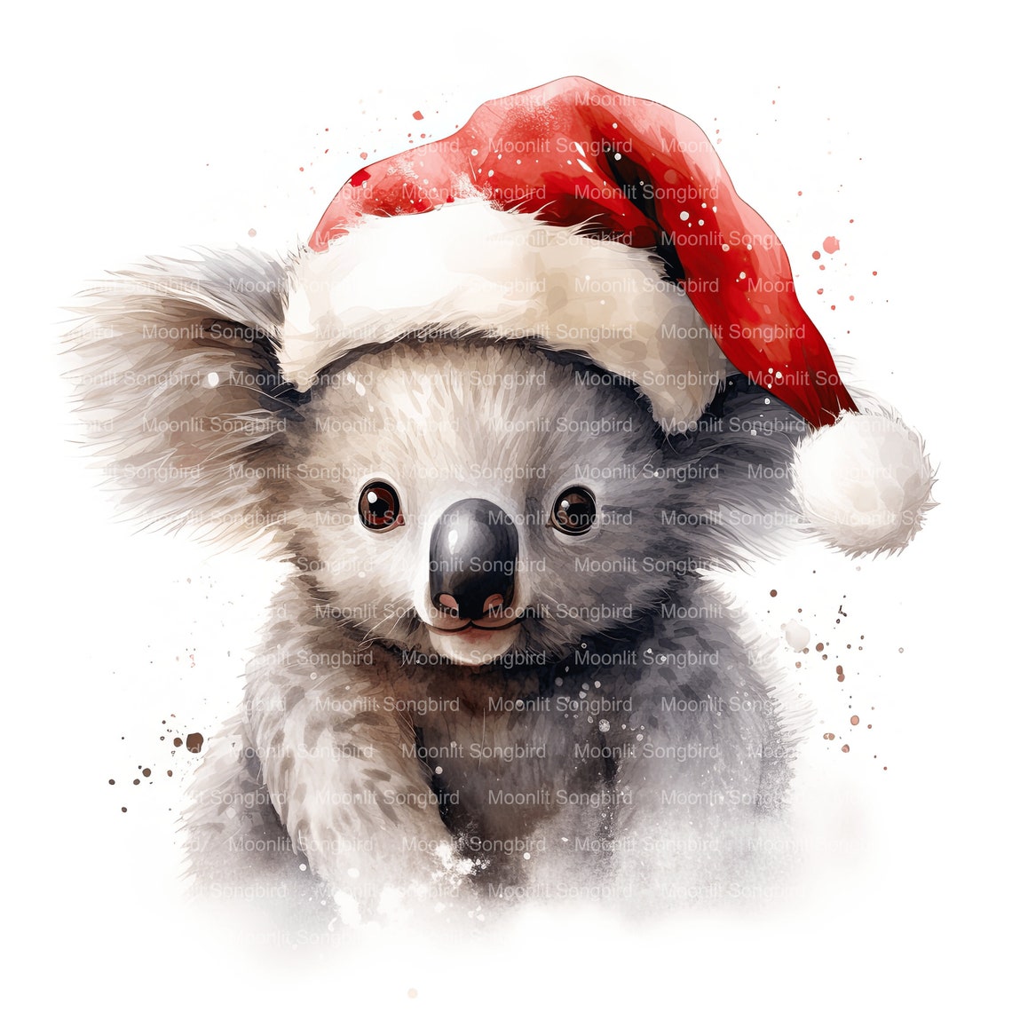 10 Christmas Koala Clipart, Digital Download, Printable Watercolor ...