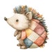9 Patchwork Hedgehog Clipart, Digital Download, Printable Watercolor ...