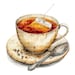 12 Cup of Tea With Tea Bag Clipart, Digital Download, Printable ...