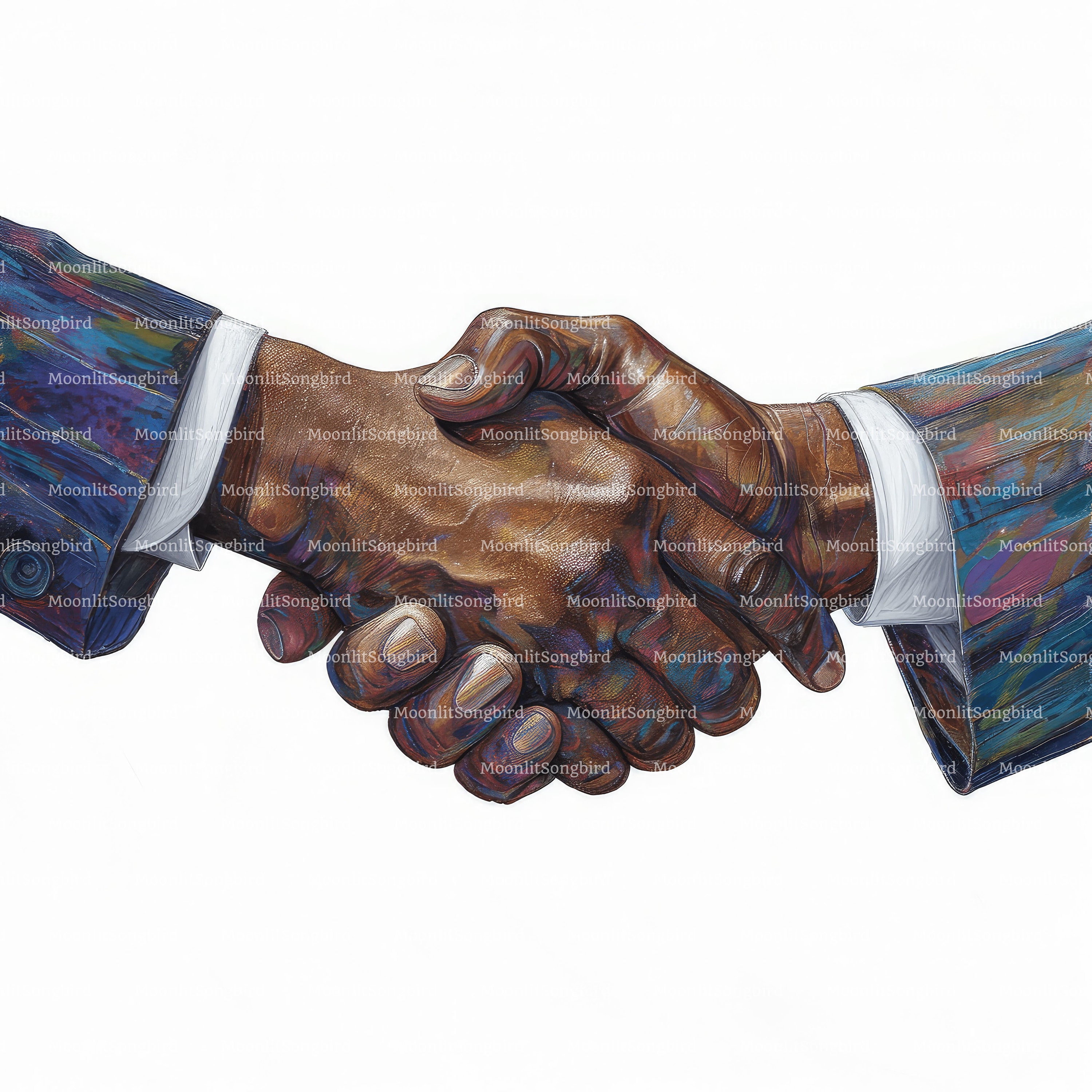 14 Business Handshake Clipart, Digital Download, Printable Watercolor ...