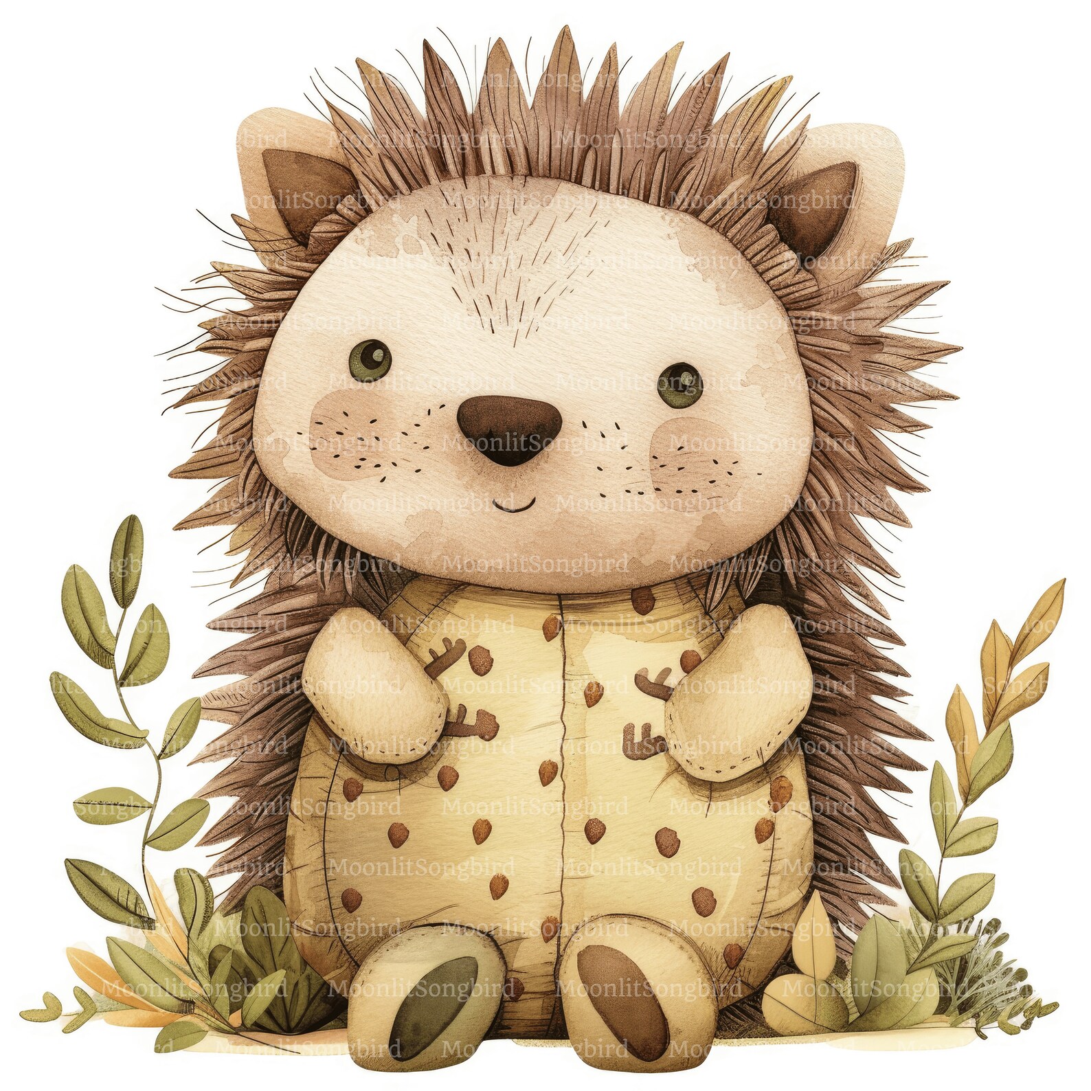 9 Patchwork Hedgehog Clipart, Digital Download, Printable Watercolor ...