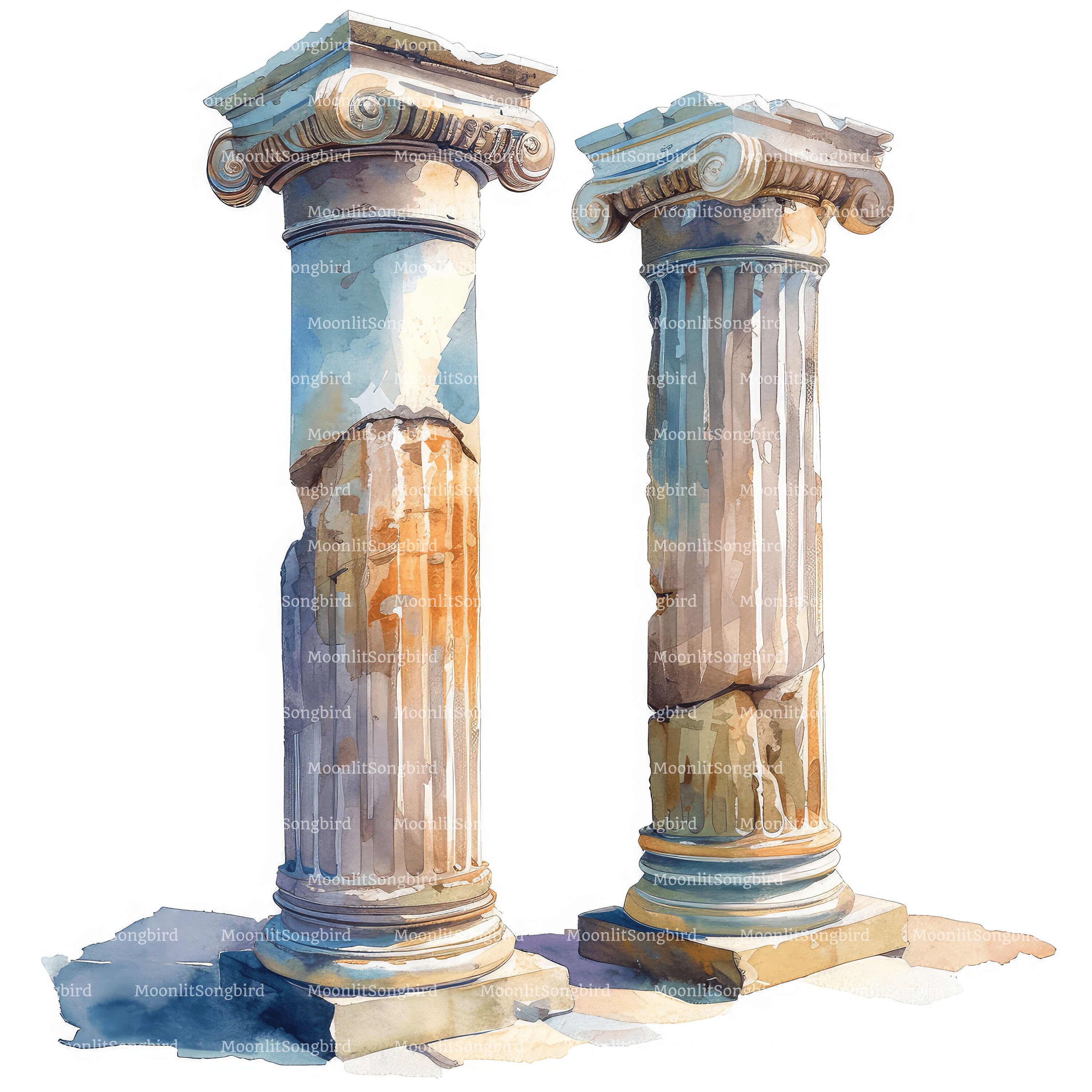 10 Ancient Greek Columns Clipart, Digital Download, Printable ...