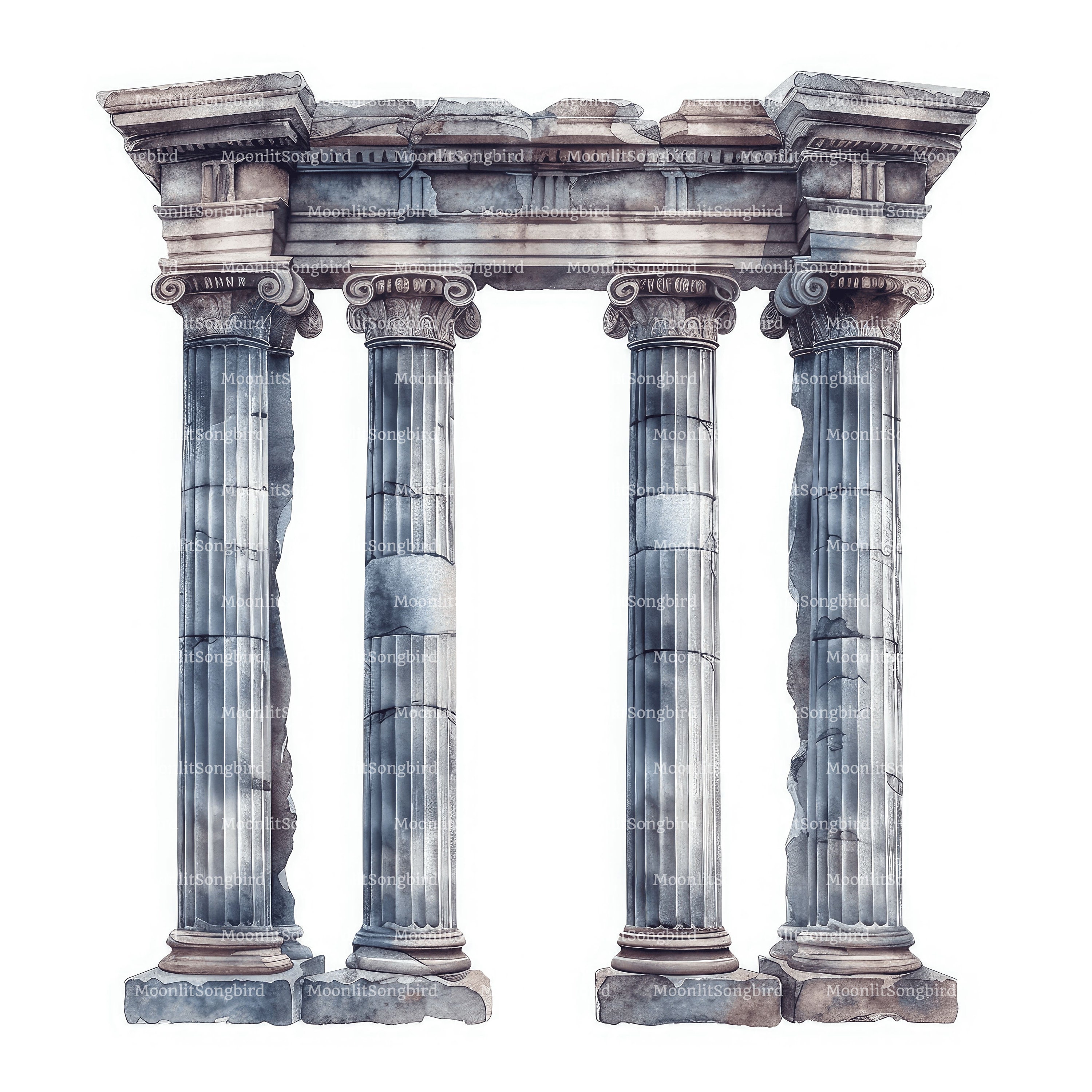 10 Ancient Greek Columns Clipart, Digital Download, Printable ...