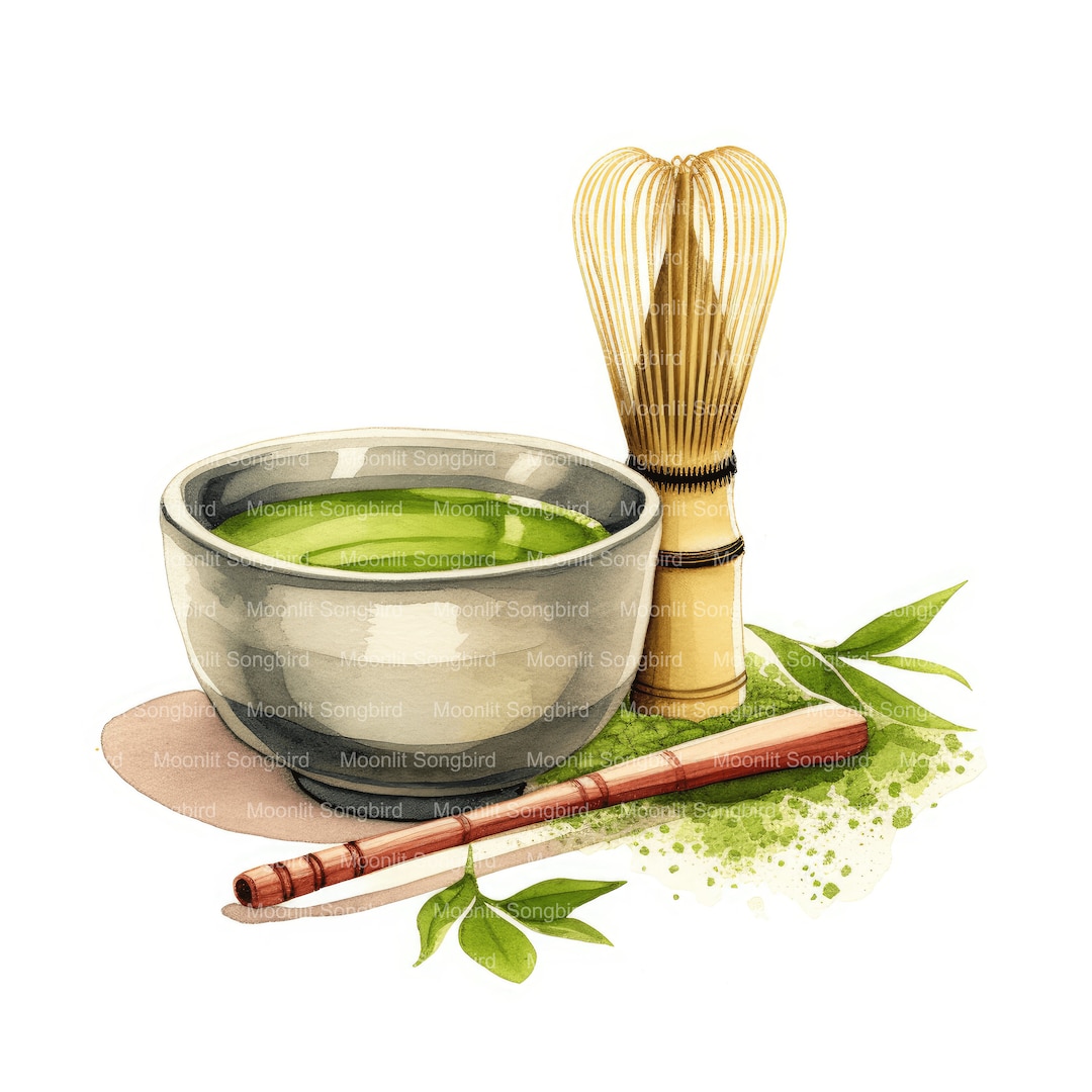 10 Matcha Tea Ceremony Clipart, Digital Download, Printable Watercolor ...