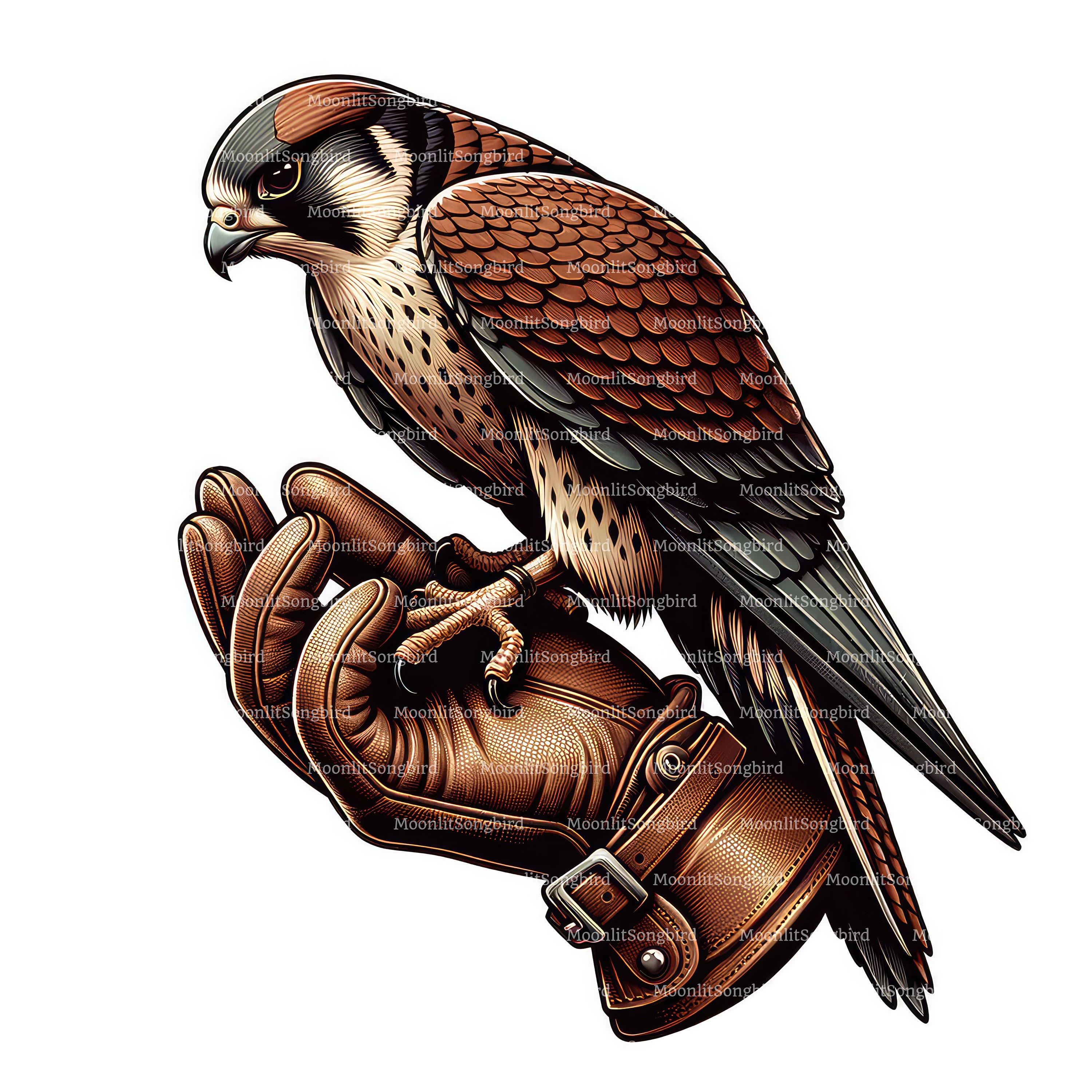 10 Falcon on Glove Clipart, Digital Download, Printable Watercolor ...