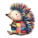 9 Patchwork Hedgehog Clipart, Digital Download, Printable Watercolor ...