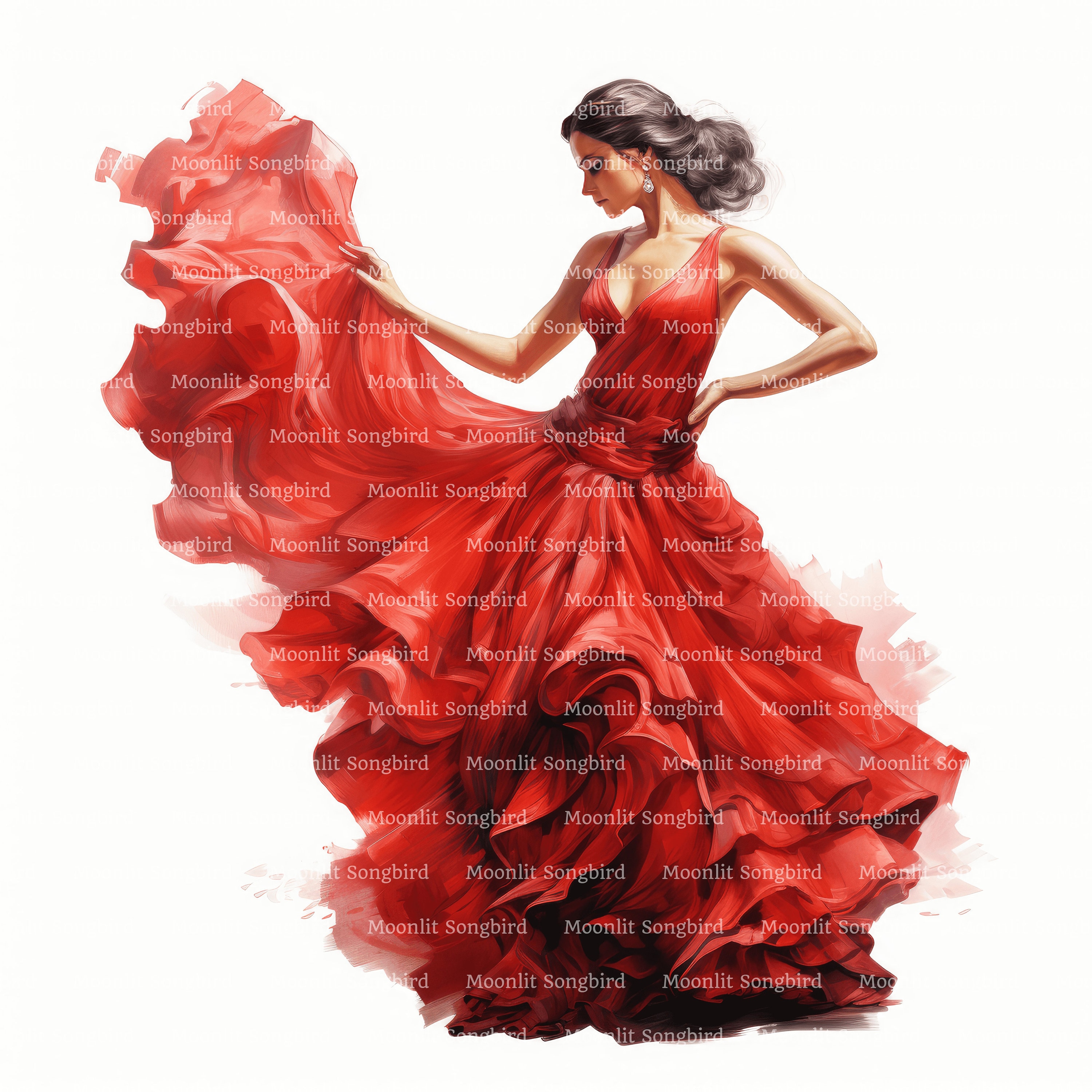 14 Spanish Flamenco Dancer Clipart, Digital Download, Printable ...