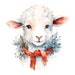10 Christmas Sheep Clipart, Digital Download, Printable Watercolor ...