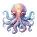 8 Pastel Octopus Clipart, Digital Download, Printable Cute Watercolor ...