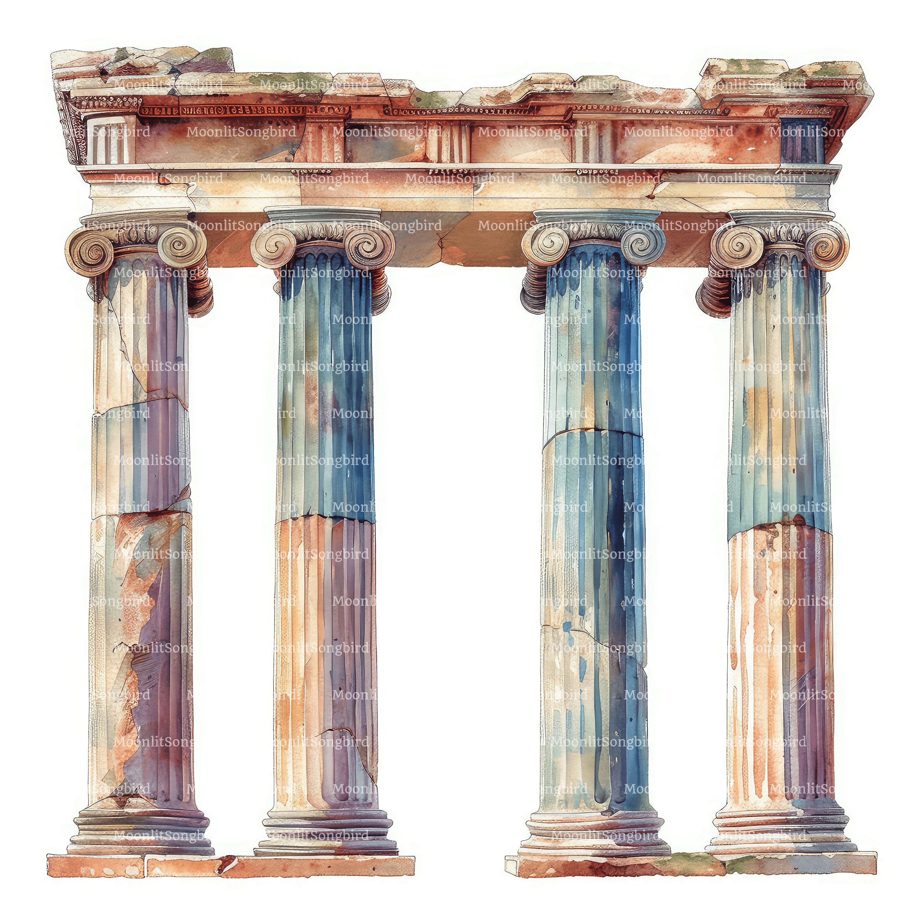 10 Ancient Greek Columns Clipart, Digital Download, Printable ...