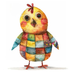 10 Patchwork Chick Clipart (images Only!) Digital Download, Printable ...