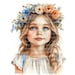 14 Girl With Flower Crown Clipart, Digital Download, Printable ...
