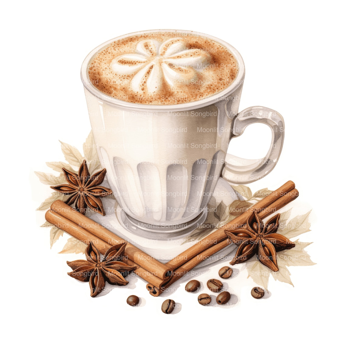 14 Chai Latte Clipart, Digital Download, Printable Watercolor Drinks ...